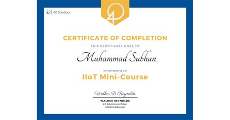 Iiot Mini Course • Muhammad Subhan • Iiot University Muhammad Subhan