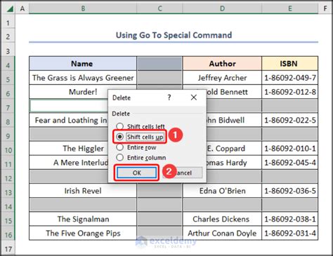 How To Delete Blank Cells And Shift Data Up In Excel