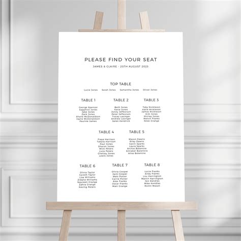 Table Plan Photos At Zane Humphrey Blog