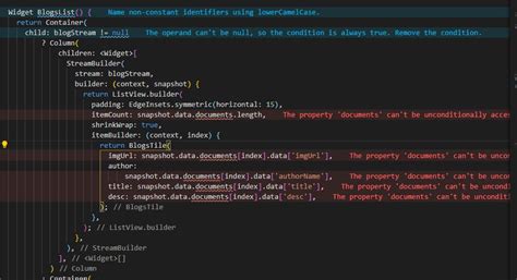 flutter the property documents can t be unconditionally accessed
