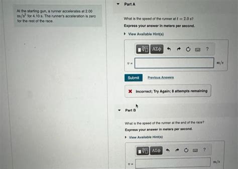Solved At The Starting Gun A Runner Accelerates At 200
