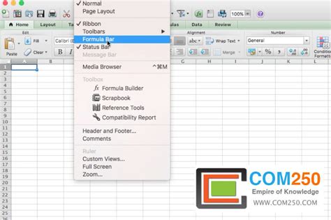 แถบสูตร Excel หาย สำหรับ Excel 2007 และ 2003 ทำไงดี Com250