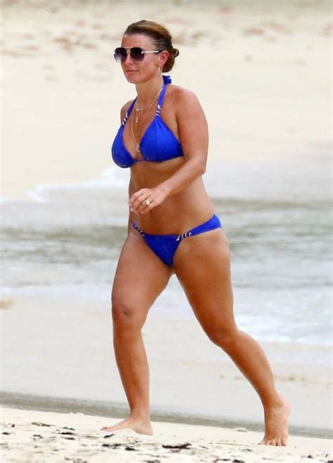 Coleen Rooney In A Royal Blue Bikini On The Beach In Barbados 0808