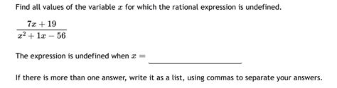 Solved Find All Values Of The Variable X For Which The