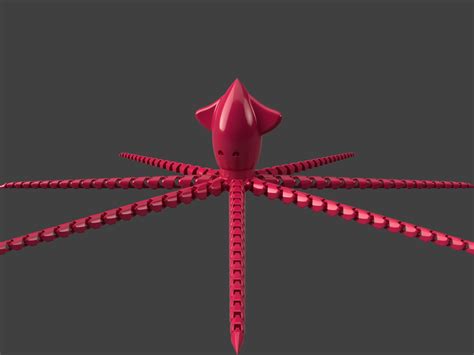 Free 3d File Cute Articulated Squid 🦑 ・3d Printable Model To Download・cults