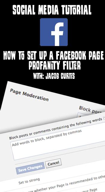 Facebook Profanity Filter Tutorial