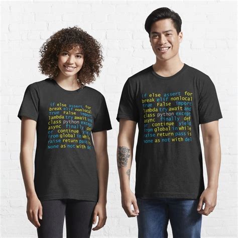 Python Programming Keyword Geeky Looking Products Essential T Shirt For Sale By Bobgoh