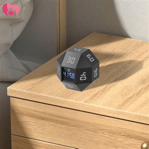 Abs Rotating Pomodoro Timer 12 Face Time Module Time Management Cube Rechargeable Cube Timer For