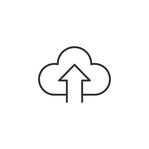 Digital Service Icon In Flat Style Network Cloud Vector Illustration
