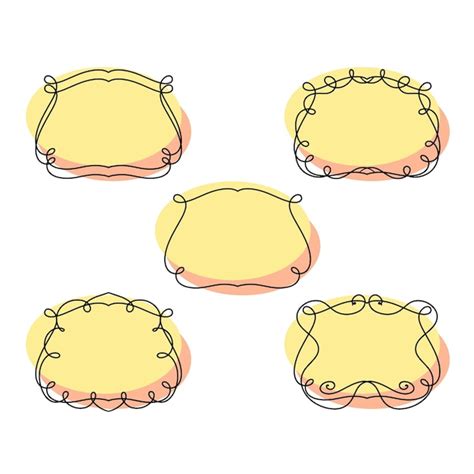 Premium Vector A Set Of Symmetrical Rectangular Frames Handdrawn Copy Space Vector