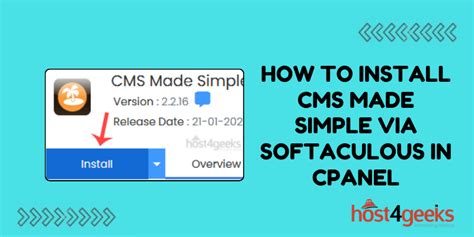 How To Install Cms Made Simple Via Softaculous In Cpanel Host4geeks Llc
