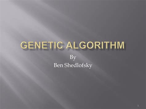 ppt genetic algorithm powerpoint presentation free download id 669656