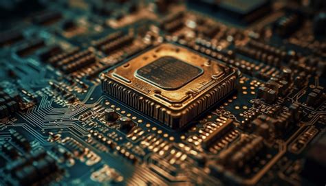 Premium AI Image Abstract Complexity Of Computer Chip Circuit Board In Semiconductor Industry
