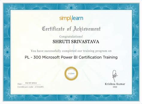 Shruti Srivastava On Linkedin Skillup Simplilearn Powerbicertified
