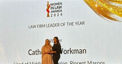 Many Congratulations To Catherine Workman Pinsent Masons Sarah Cameron