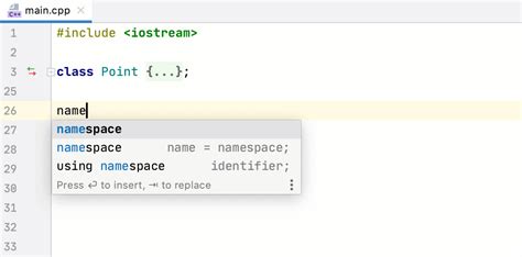 C Keywords Completion CLion