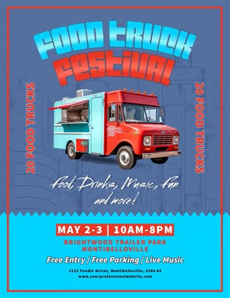 Plantilla De Food Truck Festival Poster Flyer Postermywall