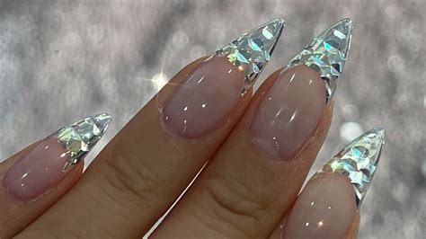 Sub Self Nail💓얼음네일x 얼음 결정체 네일 네일아트젤 연장겨울셀프네일글리터nailartgel
