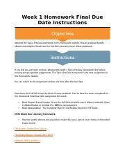 Week 1 Homework Final Due Date Instructions Docx Week 1 Homework Final Due Date Instructions