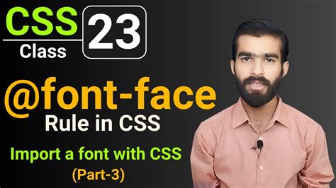 Css Tutorial Import A Font With Css Font Face Rule Css Full