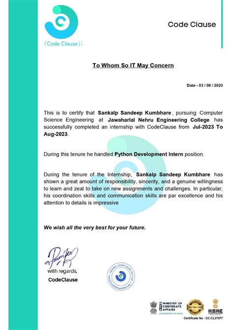 Sankalp Kumbhare On Linkedin 🚀 Completed Python Development Internship Codeclause 🐍 Thrilled To