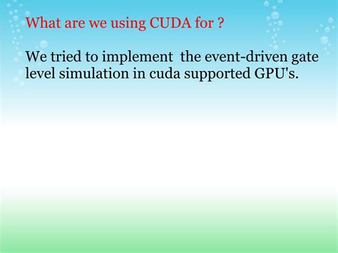 Ppt Parallel Event Driven Simulation Using Gpu Cuda Powerpoint