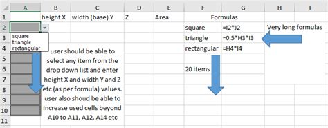 Vba Use The Same Formula Multiple Times For Multiple Cells Containing Dropdown Lists Stack