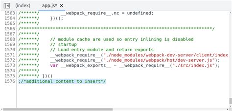 Is It Possible To Add Some Defined Lines Of Code To Webpacks Bundle In
