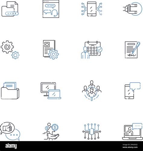 Bonding Enterprises Line Icons Collection Connection Trust Relationship Unity Teamwork
