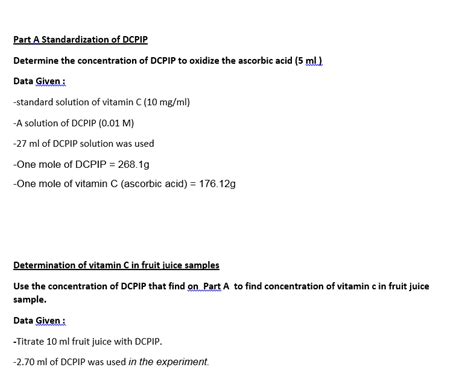 Answered Determine The Concentration Of Dcpip To… 49 Off