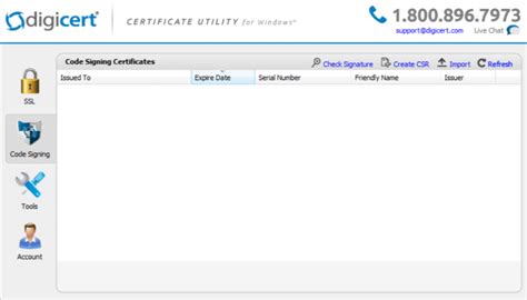 how to create code signing csr using digicert utility tool