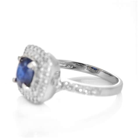 116 Carat Natural Royal Blue No Heat Sapphire And Diamond Ring Made
