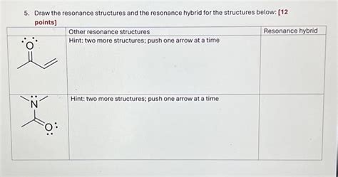 Draw The Resonance Structures And The Resonance Chegg Com