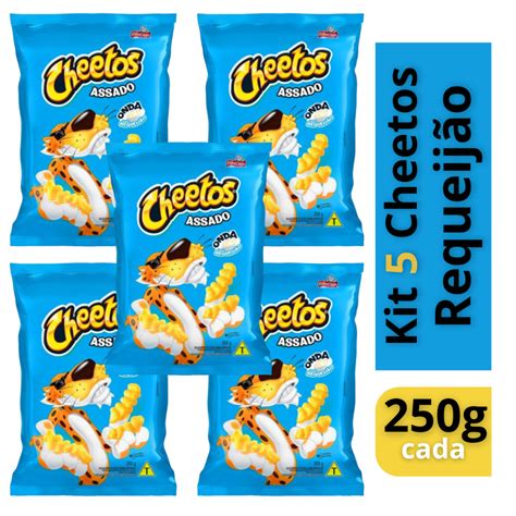 Salgadinho De Milho Cheetos Sabor Requeijão 250g Kit 5 Unidades Tamanho