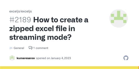 How To Create A Zipped Excel File In Streaming Mode · Exceljs Exceljs