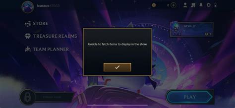 “unable To Fetch Items To Display In The Store” Rteamfighttactics
