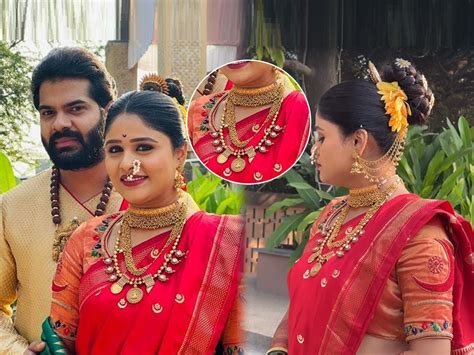 नवरी नटली पाठकबाईंनी लग्नात घातलेले पारंपरिक मराठमोळे दागिने देखणे