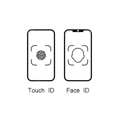 Touch Id Vector Art Png Touch Id And Face Id On Mobile Device Icon Symbol Icon Scanner Png