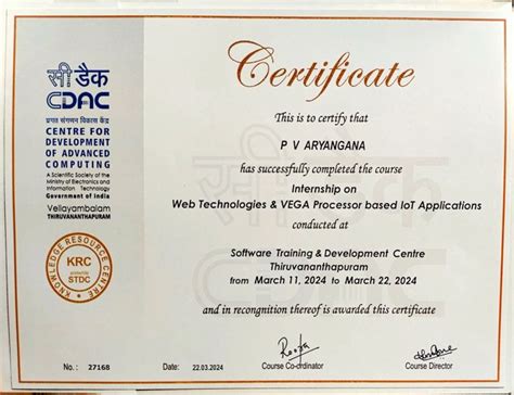 Cdac Internship Vegaprocessor Frontenddevelopment Embeddedsystem
