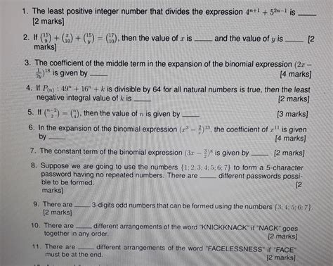 solved 1 the least positive integer number that divides the