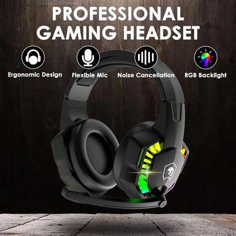 Felicon 60 Gaming Keyboard Honeycomb Mouse And Rgb Headset Comboith Rainbow Backlight Ergonomic