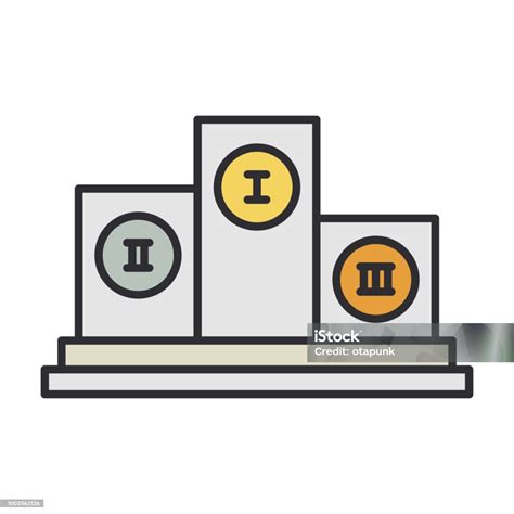 선 벡터 색상 주 춧 대 우승자 상 아이콘입니다 스포츠 장비 성공 상징입니다 체육 대회입니다 우승 보상 승리 트로피입니다 레트로 스타일 일러스트 레이 션 및 디자인 벽지에