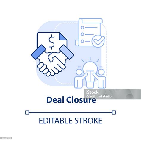 Deal Closure Light Blue Concept Icon Stock Illustration Download