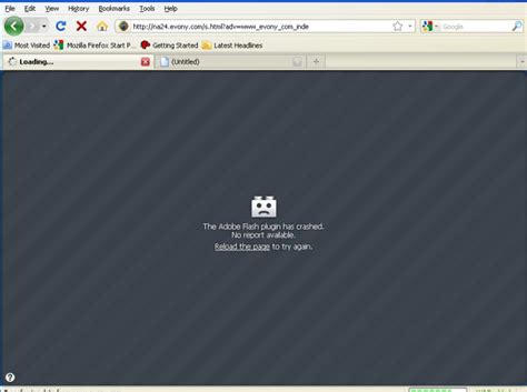 Evony Online Game Adobe Flash Error