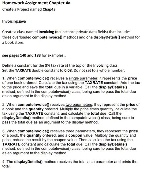 Solved Homework Assignment Chapter 4a Create A Project Named