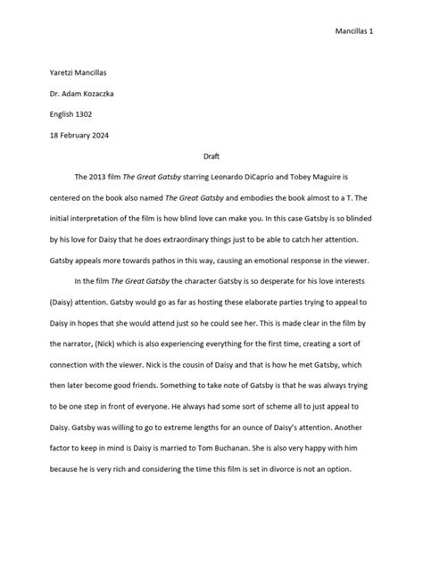 great gatsby draft pdf the great gatsby