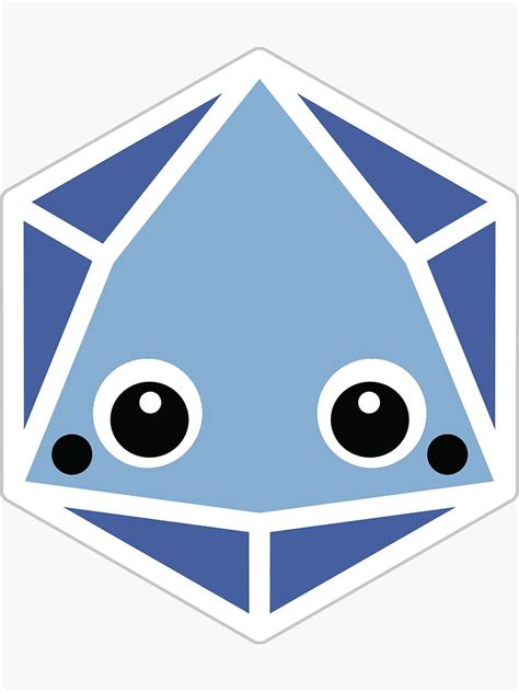 Vincent Cute D20 Amigurumi Blue Sticker For Sale By Lekwakroliste