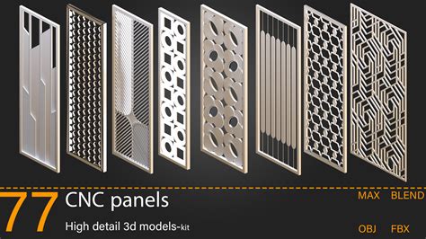 Artstation 77 Cnc Panels Kitbash Vol 02 Resources