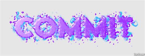 Commit Text Effect And Logo Design Word