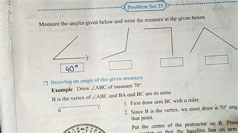 Problem Set 25 Class 5 Angles Maths Subject Standard 5 Youtube
